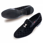 Mezlan Grey Loafers Black | MensDesignerShoe.com