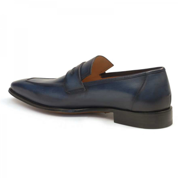 Mezlan Marcus Loafer Shoes Blue | MensDesignerShoe.com