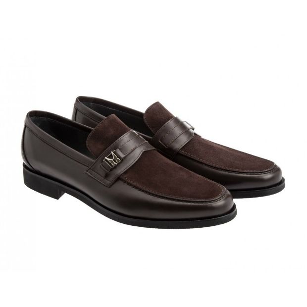 Moreschi 041854A Deerskin Loafers Brown | MensDesignerShoe.com