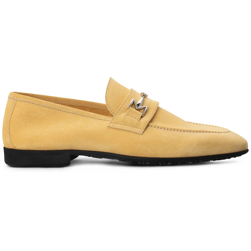 Moreschi 144124C Suede Loafers Yellow | MensDesignerShoe.com