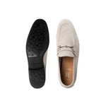 Moreschi 144406C Suede Loafers White | MensDesignerShoe.com