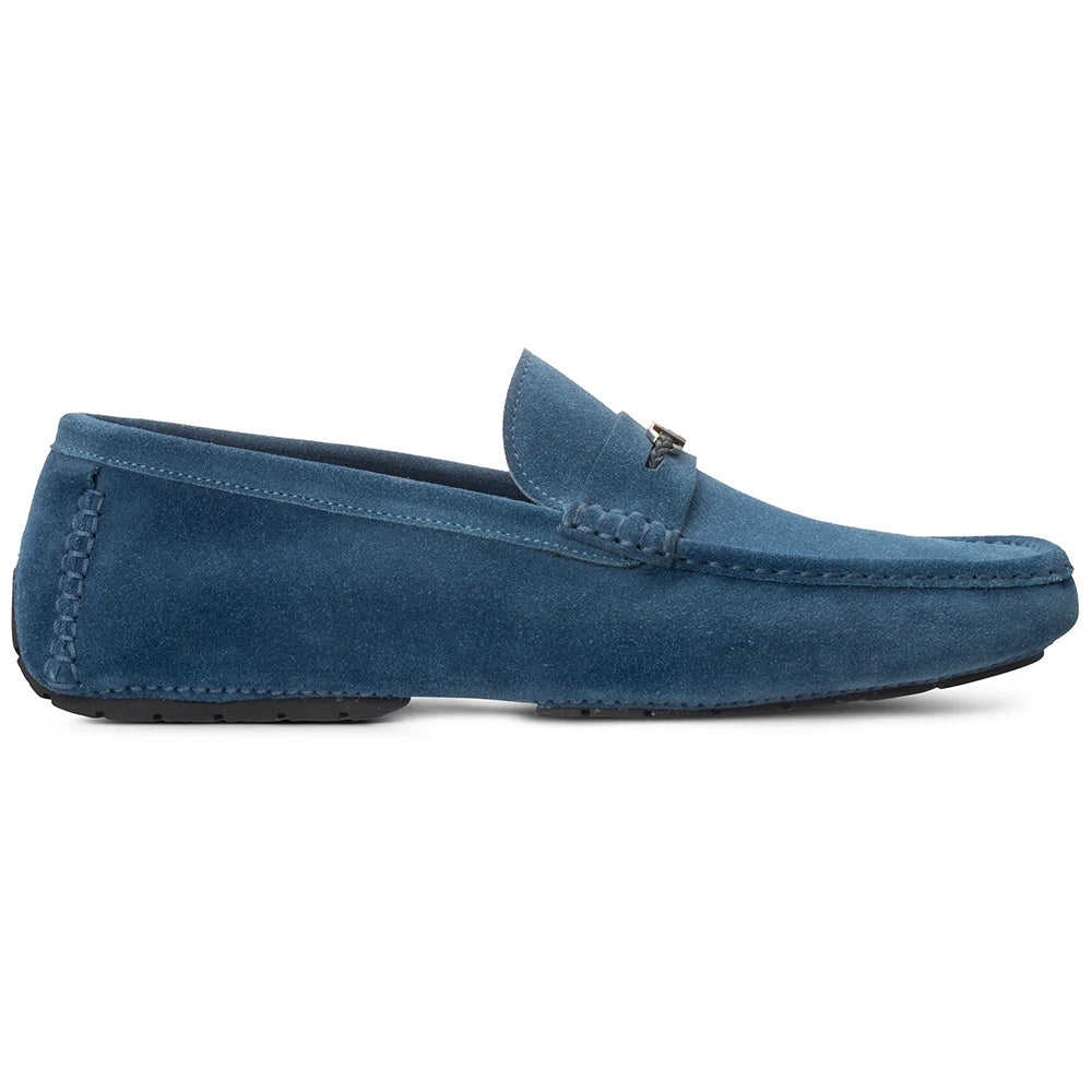 Moreschi 144542U Suede Drivers Blue | MensDesignerShoe.com