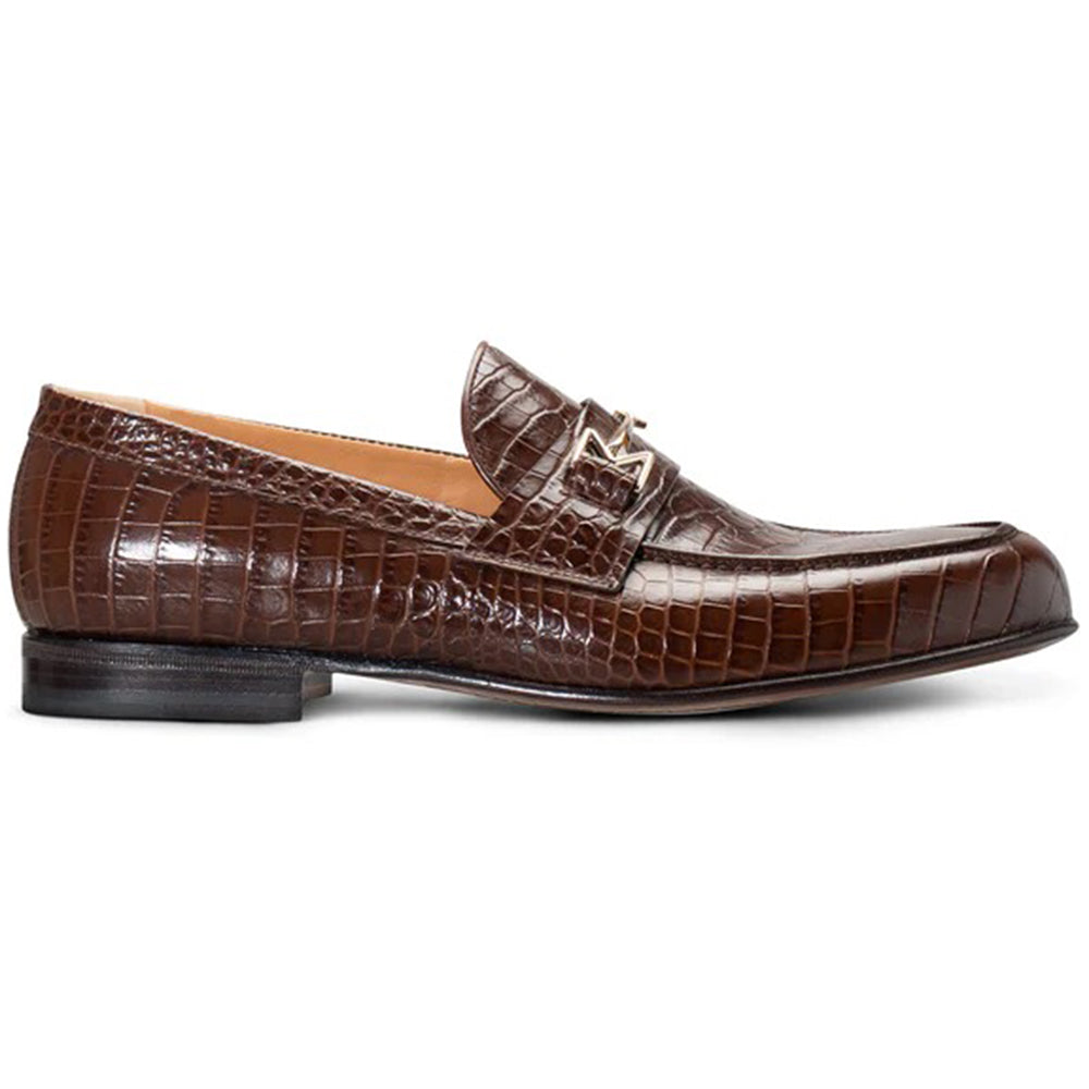 Moreschi 271412C Crocodile Printed Leather Loafers Brown ...