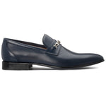 Moreschi Blue Leather Loafer (167541C) | MensDesignerShoe.com