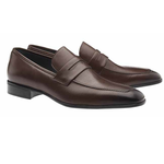 Moreschi Liegi Calfskin Apron Toe Loafers Brown | MensDesignerShoe.com