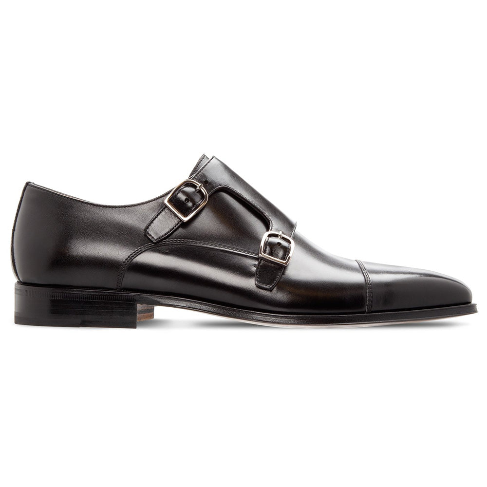 Moreschi Mosca Double Monkstrap Shoes Black | MensDesignerShoe.com