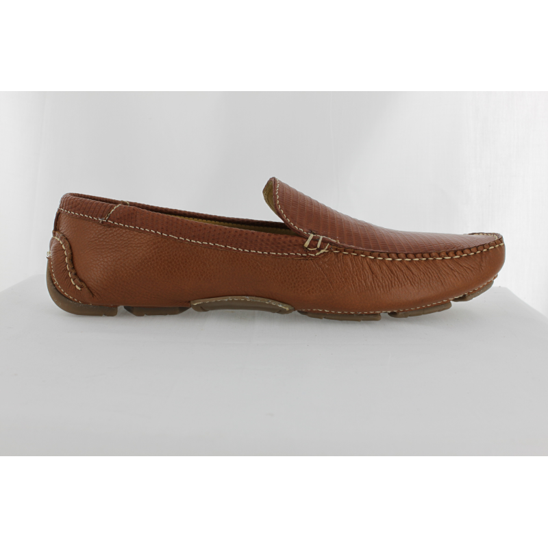 Patrick Gibbons Handmade Lizard Driving Shoes Cognac | MensDesignerShoe.com