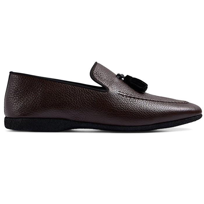 Paul Stuart Hope Leather Slip-On Shoes Brown | MensDesignerShoe.com