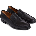 Paul Stuart Lark Penny Loafer Black | MensDesignerShoe.com