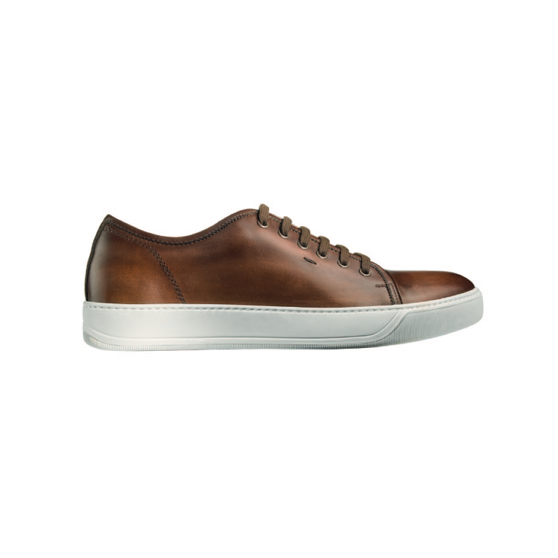Santoni Acadia TQ2 Hand Antiqued Sneakers Brown | MensDesignerShoe.com