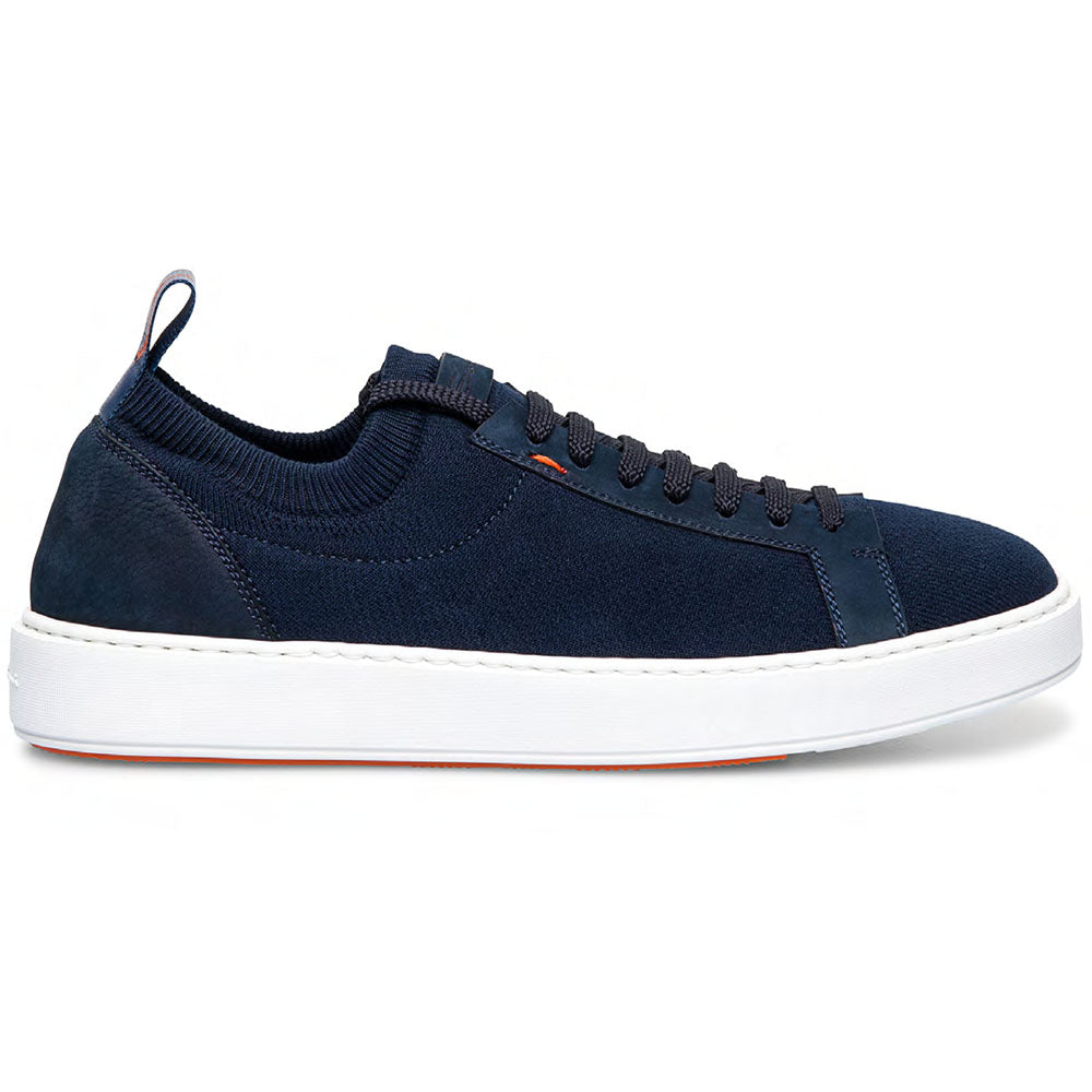 Santoni Daftest HODU60 Nubuck Sneakers Blue | MensDesignerShoe.com