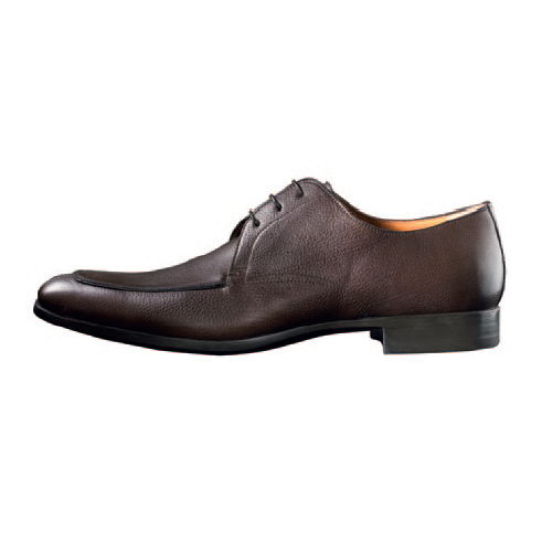 Santoni James Moc Toe Blucher Dark Brown on Sale | MensDesignerShoe.com