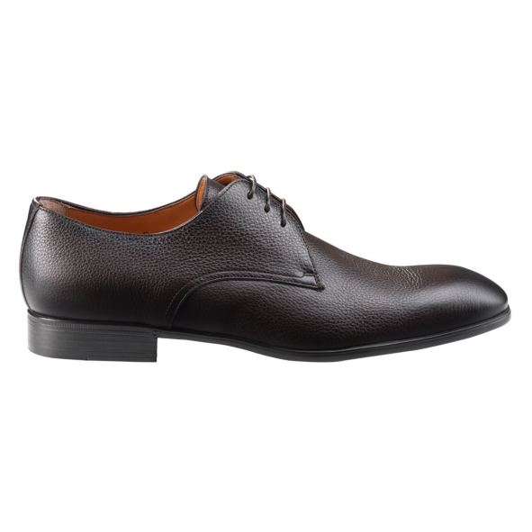 Santoni Wescott L Derby Shoes Dark Brown | MensDesignerShoe.com