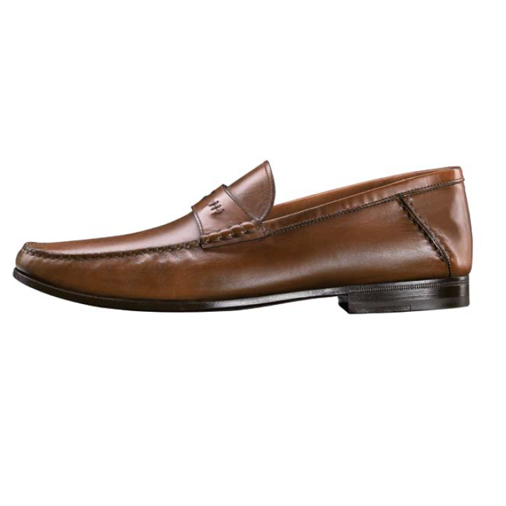 Santoni Shoes Richman Moc Toe Strap Loafers | MensDesignerShoe.com