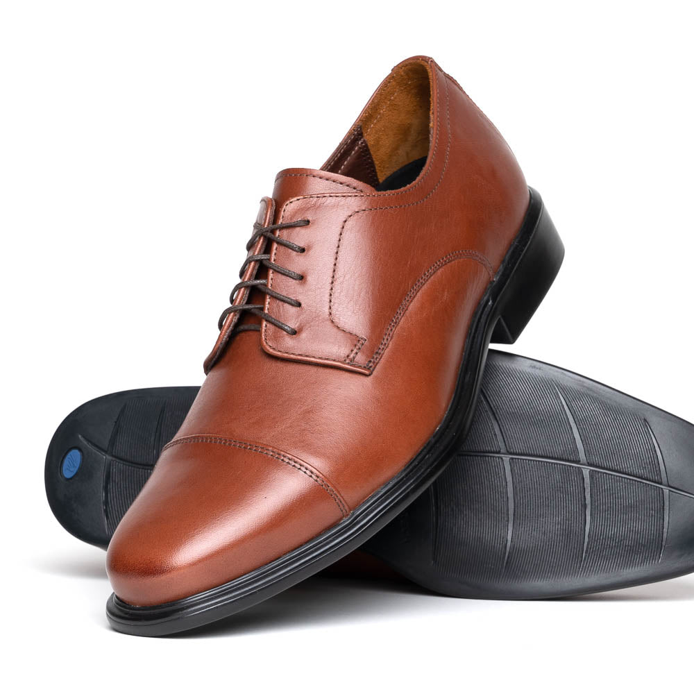 Neil M Senator Cap Toe Shoes Saddle Tan | MensDesignerShoe.com