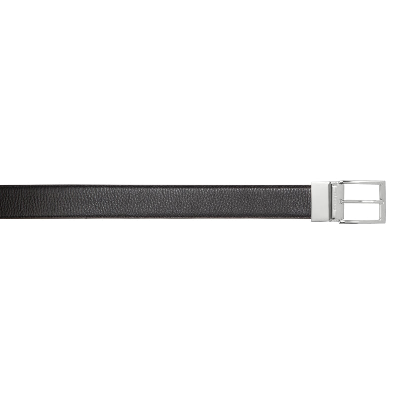Stemar Aosta Grained Calfskin Belt Black | MensDesignerShoe.com