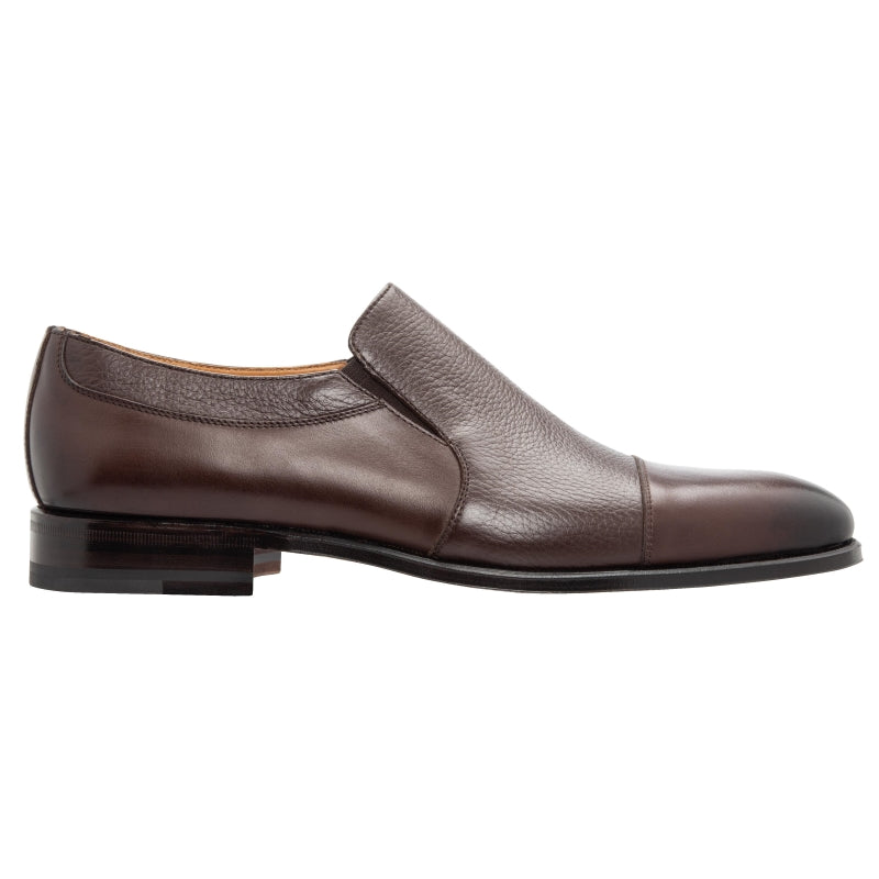 Stemar Asti Deerskin & Calfskin Loafers Brown | MensDesignerShoe.com