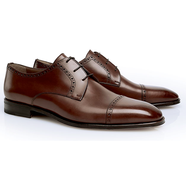 Stemar Perugia Cap Toe Shoes Tan | MensDesignerShoe.com