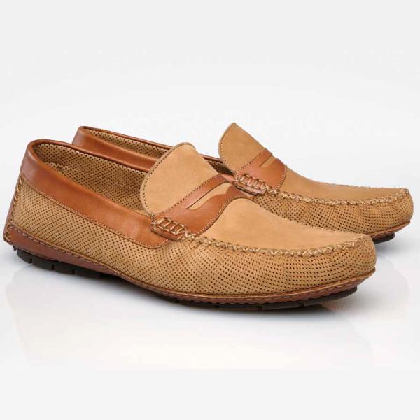 Stemar Capri 2 Perforated Nubuck Driving Shoes Tan/Rust ...
