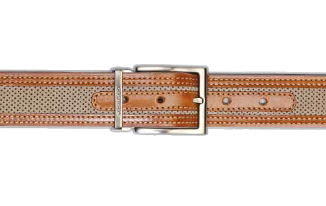 Stemar Ischia Nubuck Belt Taupe/Rust | MensDesignerShoe.com