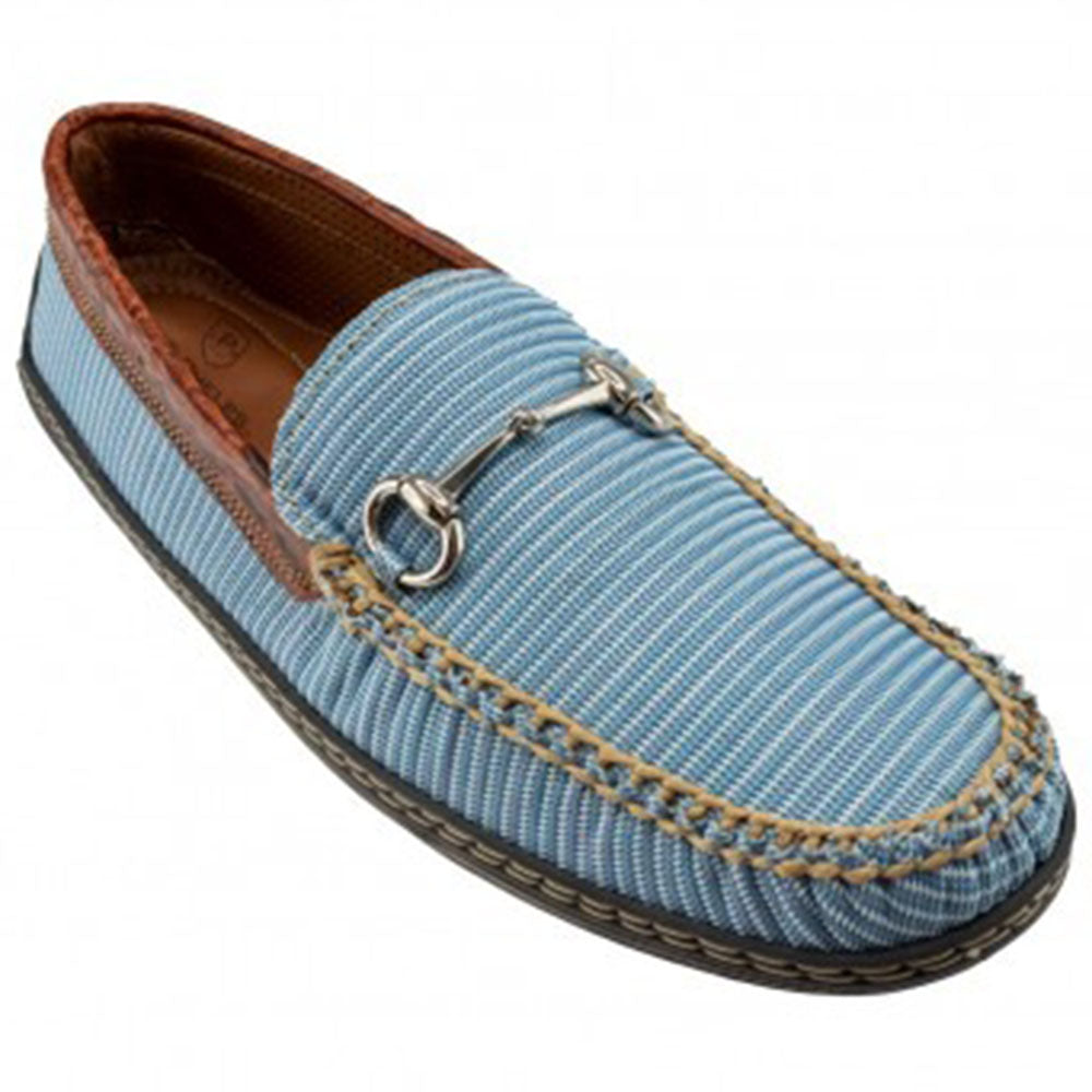 TB Phelps Traditions Mesh Bit Drivers Light Blue | MensDesignerShoe.com