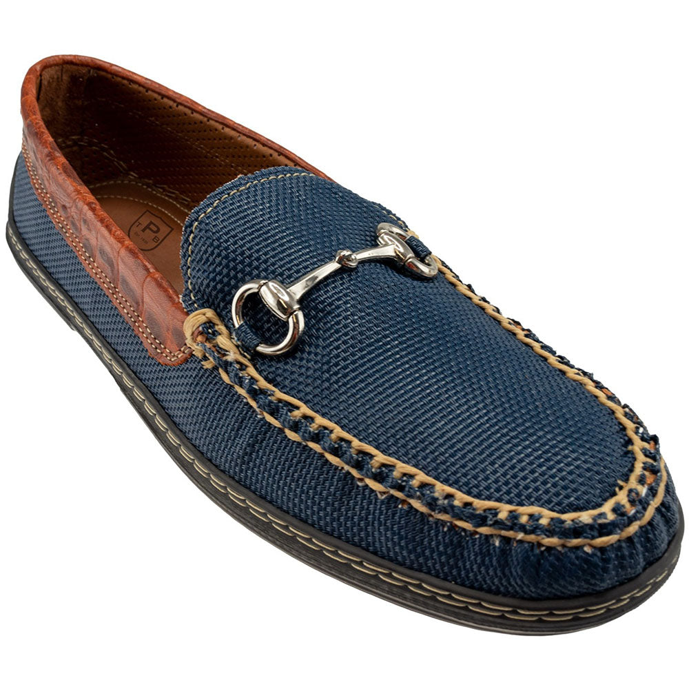 TB Phelps Traditions Mesh Bit Drivers Navy | MensDesignerShoe.com