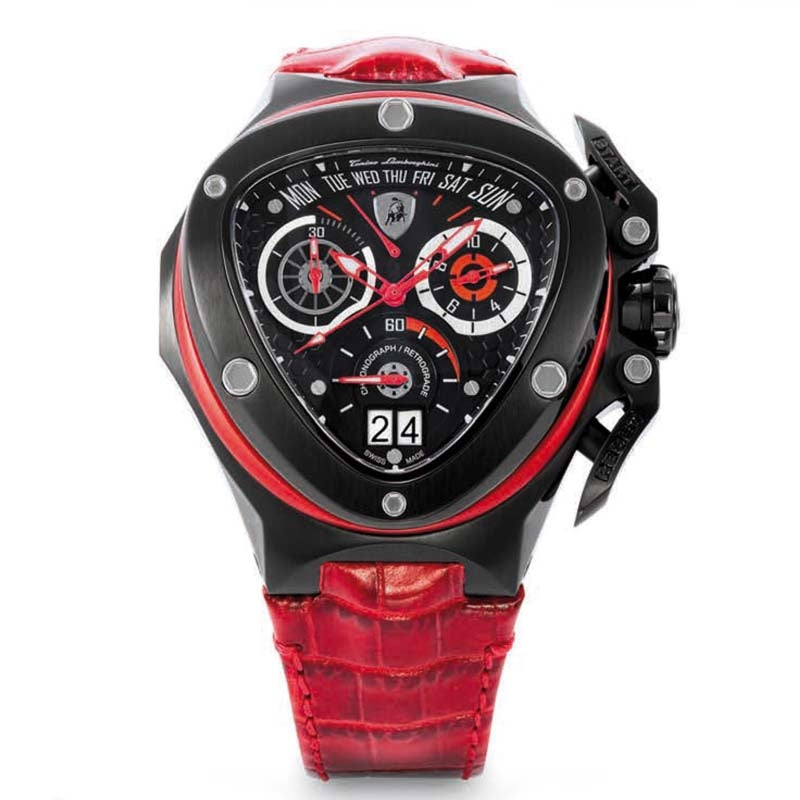 Tonino Lamborghini Spyder 3018 Chronographic Watch Black/Red ...