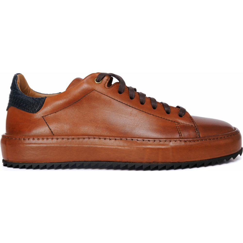 Vinci Leather The Noble Brown Leather Sneaker (D-2189 ...