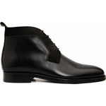 Vinci Leather The Romto Black Leather Derby Lace-up Boot With A Zipper ...