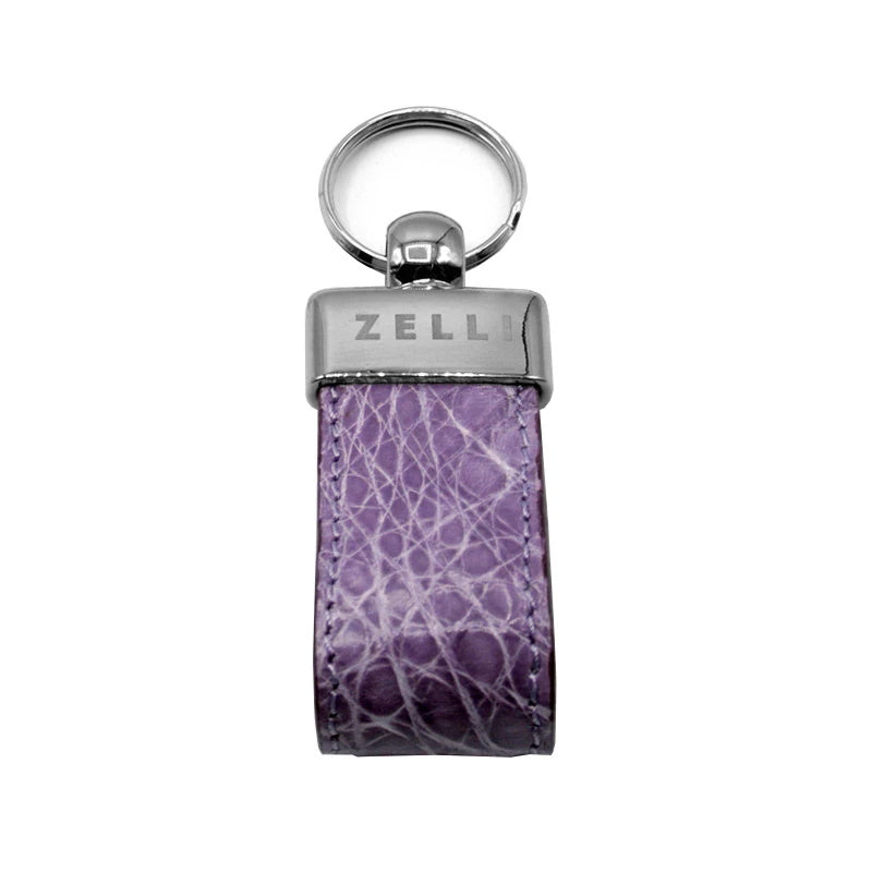 Zelli Crocodile Key Loop Lavender | MensDesignerShoe.com