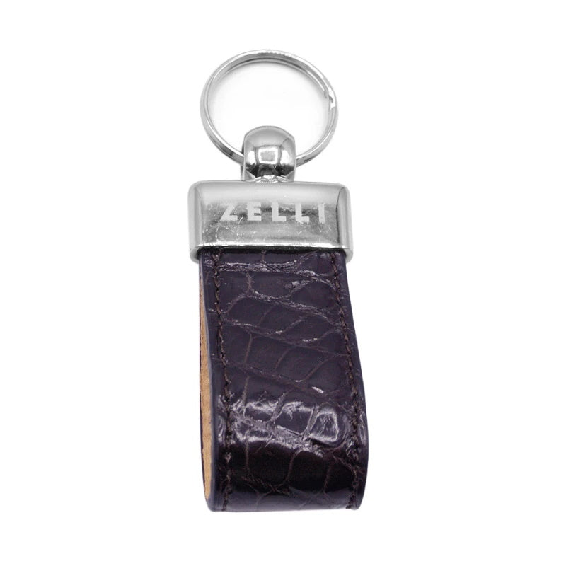 Zelli Crocodile Key Loop Umber | MensDesignerShoe.com
