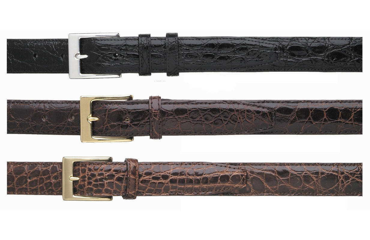 Zelli Genuine Crocodile Belt | MensDesignerShoe.com